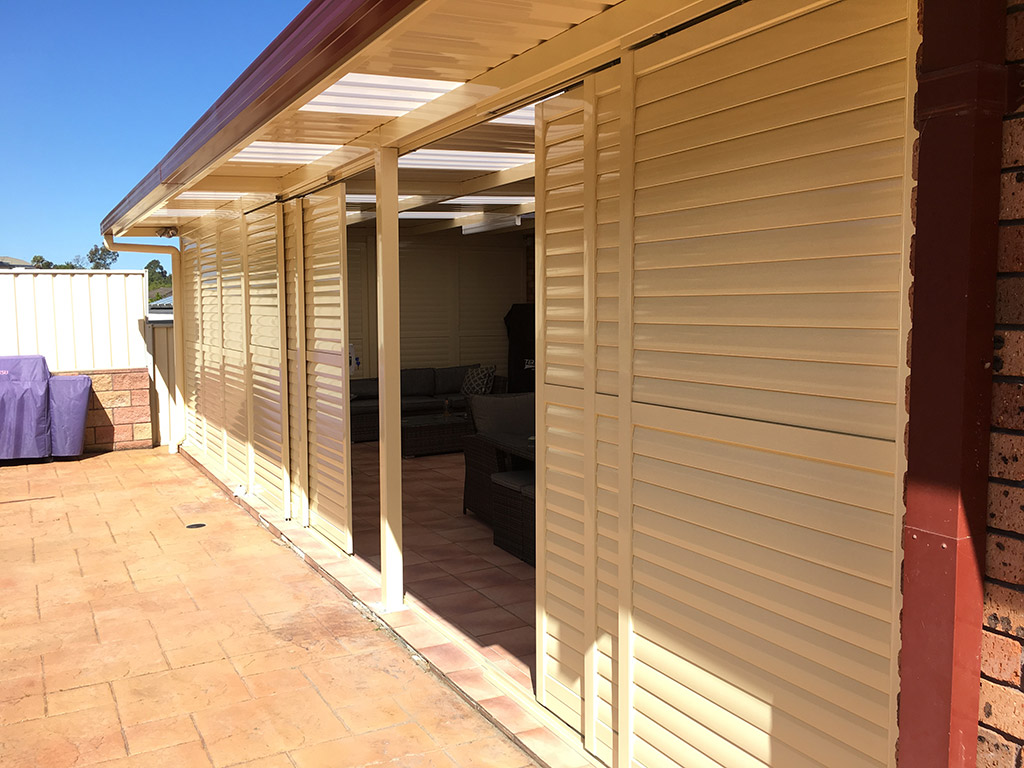 90mm elliptical aluminium privacy screens - Viplouvres Australia